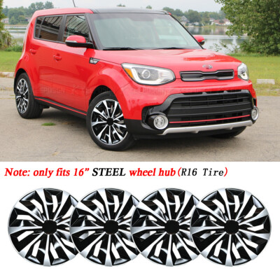 For Kia Soul Optima Fit R16 Tire 16" Steel Wheel Rim ABS Hub Caps ...