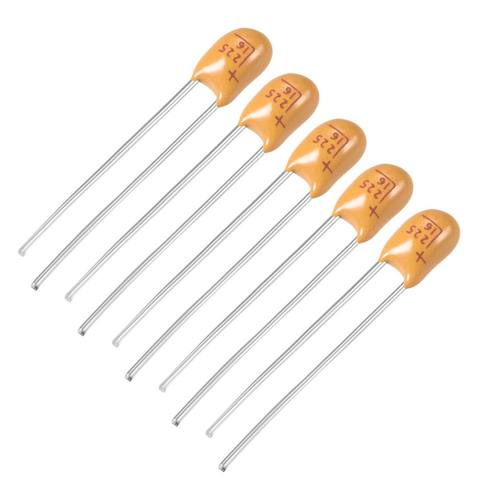 2.2uF Tantalum Capacitor, 16V 2 Pin Radial Dipped Tantalum Capacitors ...