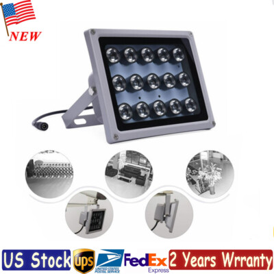 30W 12V IR Infrared Illuminator Lamp Night Vision Security Floodlight ...