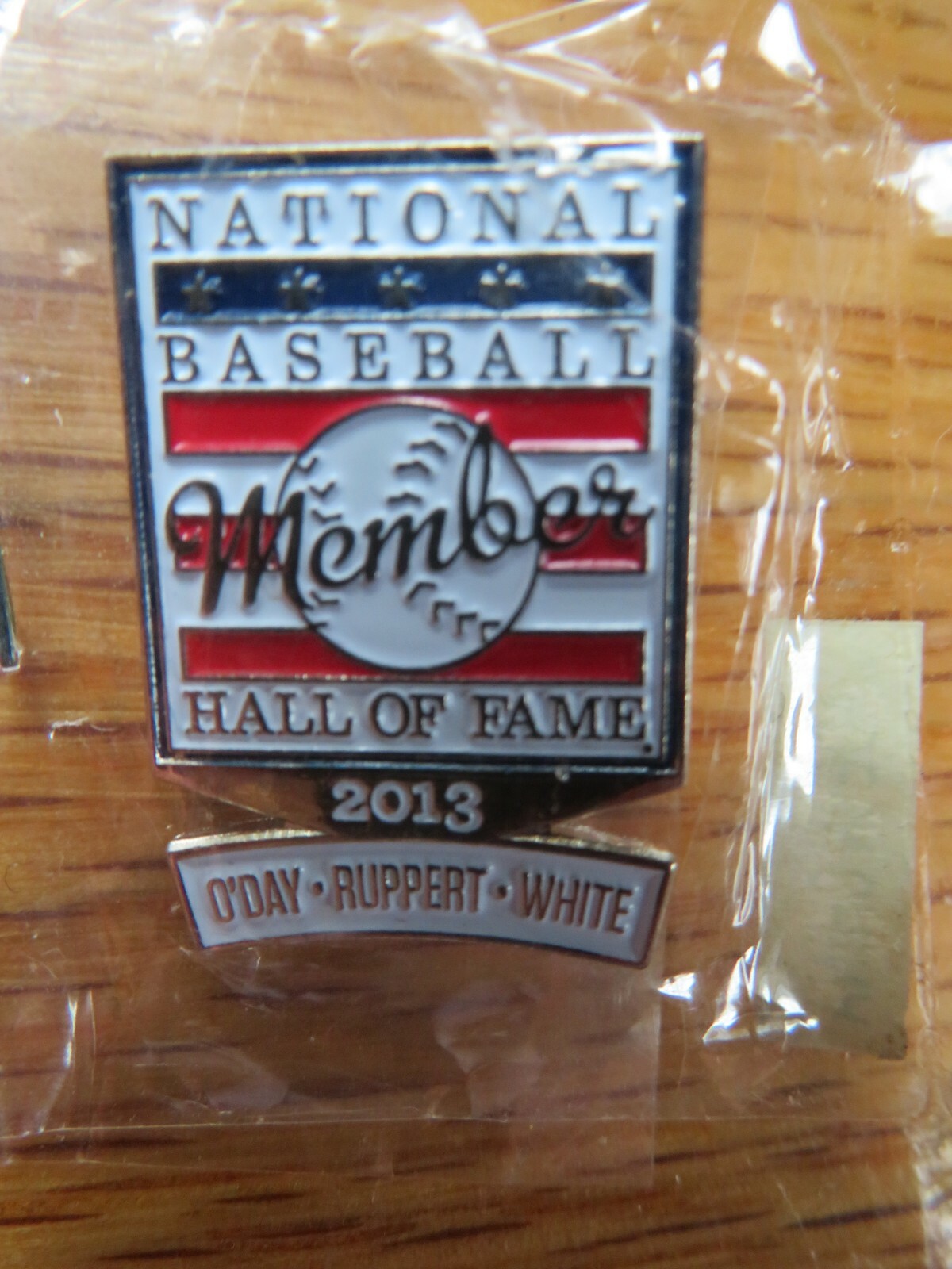 2013 BASEBALL HALL OF FAME 1" Pin JACOB RUPPERT JAMES DEACON WHITE HANK ...