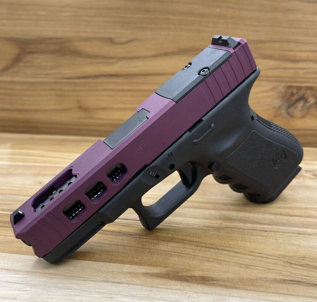 Glock 19 19X Complete Slide gen5 BLACK CHERRY RMR Top Port and PORTED ...