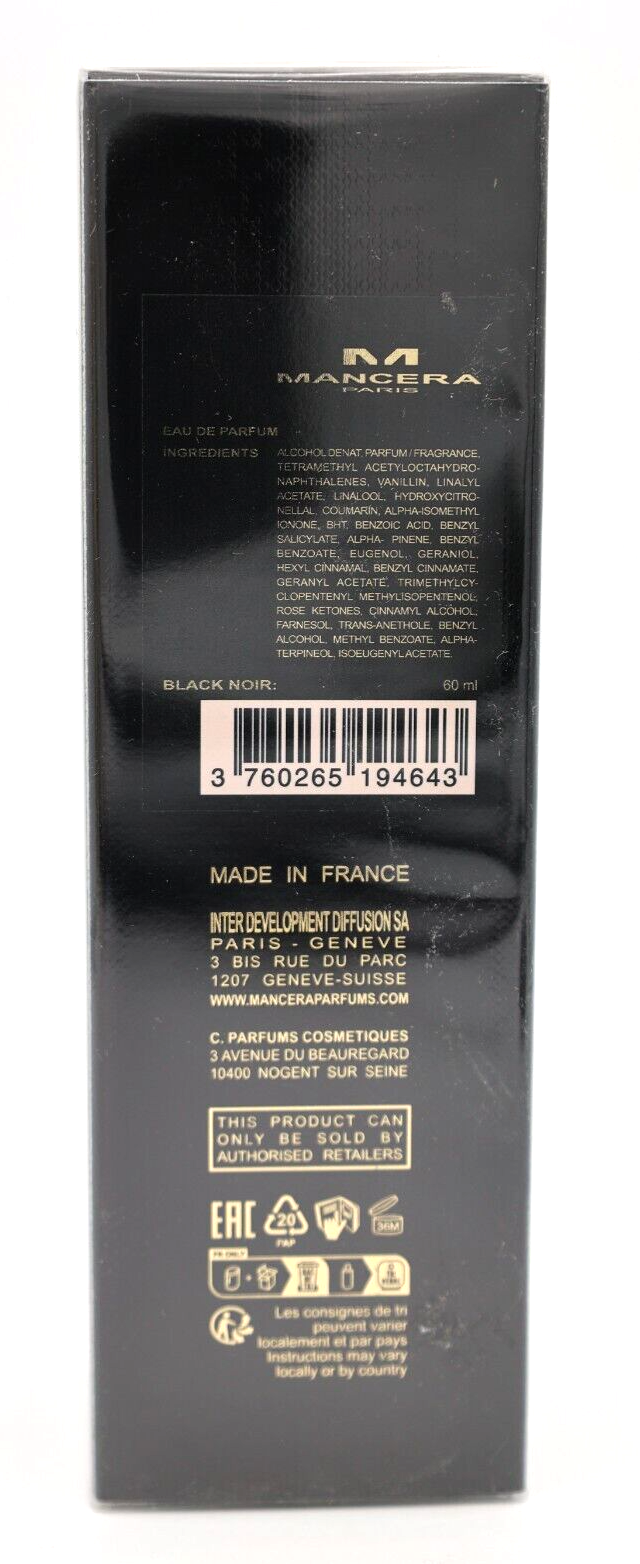 Mancera Paris Black Noir 60ml / 2 oz New Sealed Authentic & Fast by ...