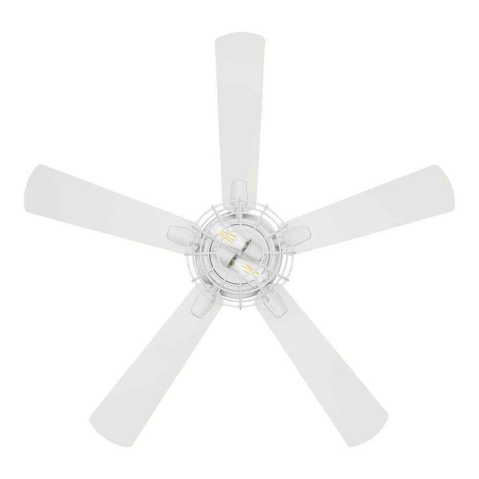 HDC Ellard 52 in. LED Matte White Ceiling Fan with Light Kit | eBay