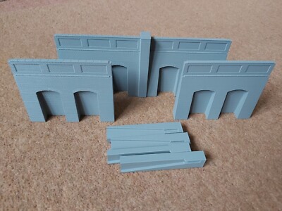 OO Gauge Model Railway Arches Road Bridge Support Wall Sections ...