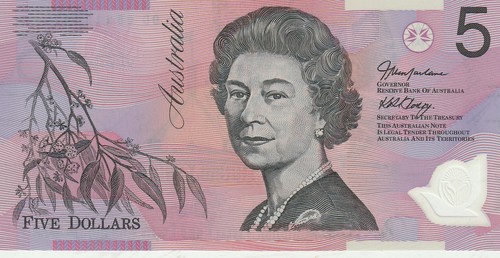 2016 Australia - $5 (Five) AUD Australian Dollar Banknote Bill No ...