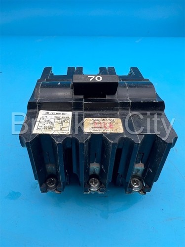 Federal Pacific 70 Amp 3 Pole NB Circuit Breaker American 240V Bolt On ...