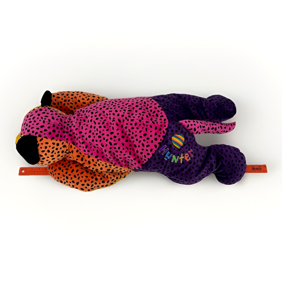 Lisa Frank “Hunter” Rainbow Plush Leopard 33” Stuffed Animal Purple ...