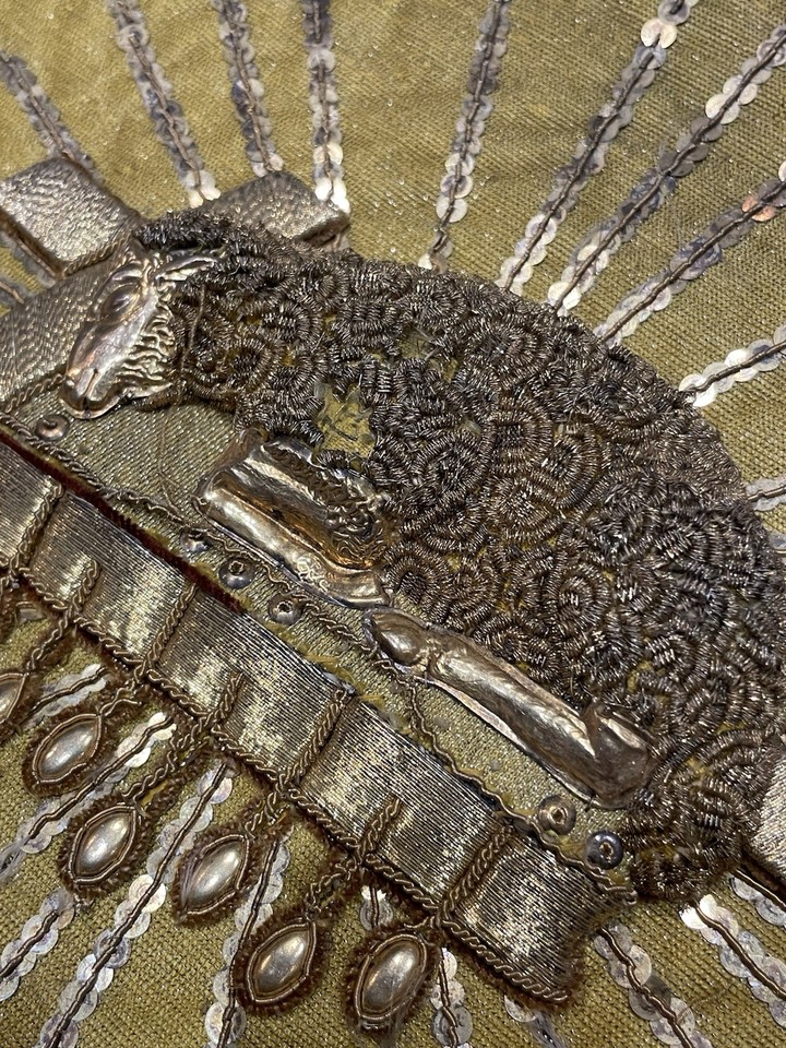 Antique French Older Cope Vestment Cape Gold Metal Embroidery Cloth Of ...
