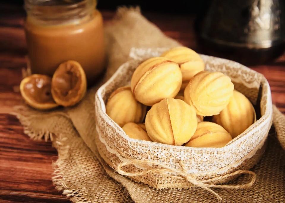 Sets 100 pcs Metal Mold Forms Nuts For Sweet Oreshki Pastry Cookie ...