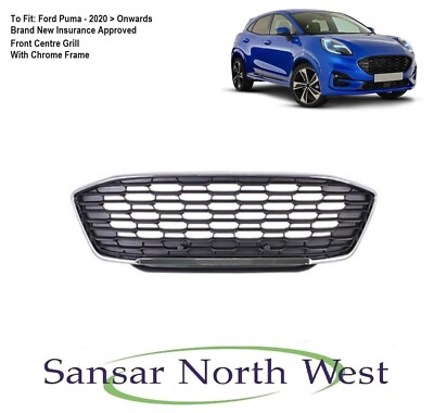 For Ford Puma - Front Grill with Chrome Frame Centre | eBay