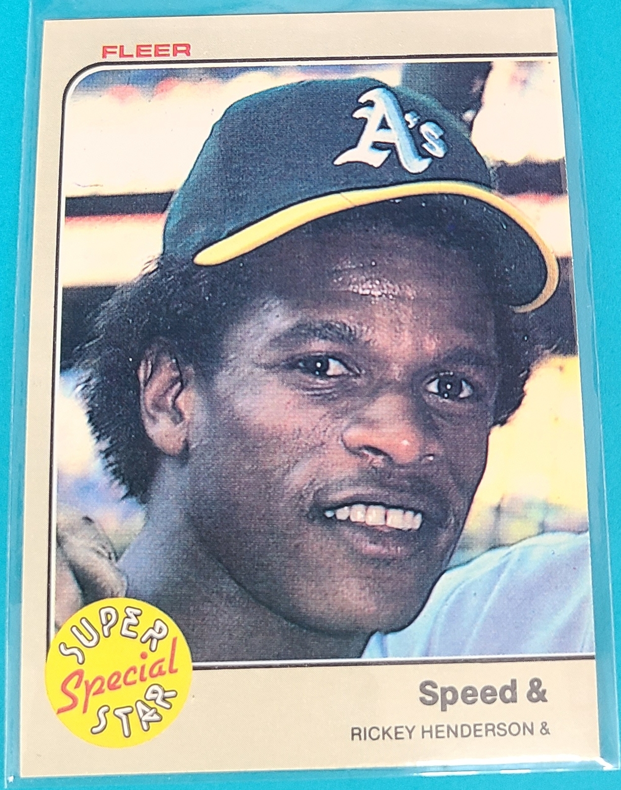 1983 Fleer "Speed &" SSS #646 Rickey Henderson Athletics Baseball Card ...
