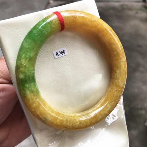 59mm Natural Icy Green Yellow Jadeite Bangle Myanmar Jadeite Jade ...
