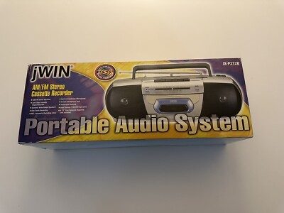 jWIN AM/FM Stereo Cassette Recorder Portable Audio System JX-P212B NEW ...