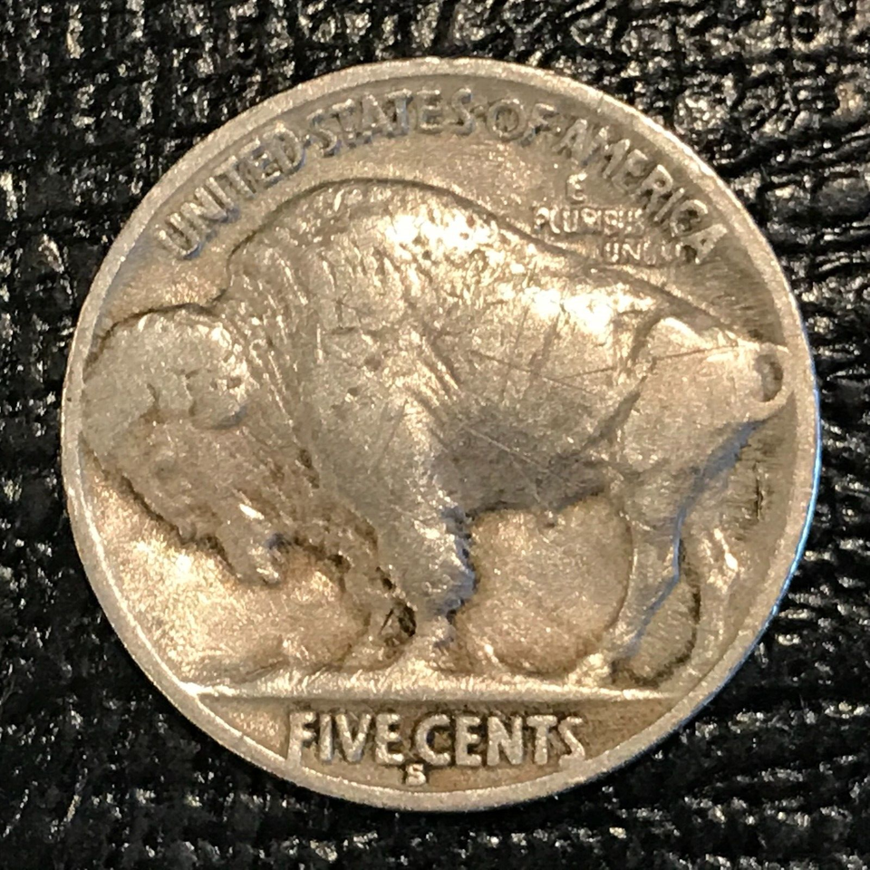 VINTAGE VF DETAILS 1936 S BUFFALO NICKEL-OLD US COIN-SCRATCHES-SEP005 ...