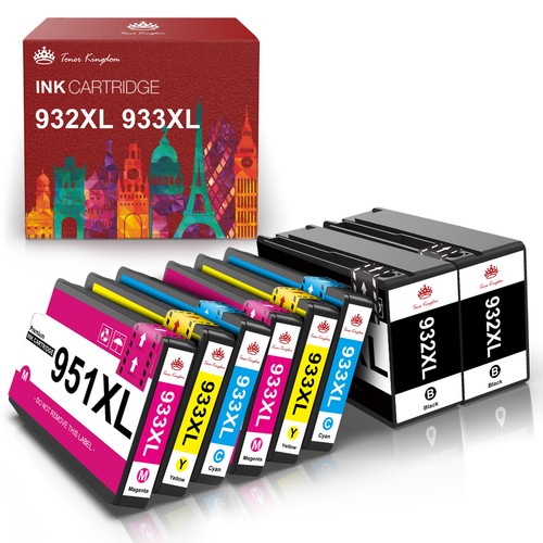 8PK 932XL 933XL Ink Cartridge for HP Officejet 6100 6700 6600 7610 7100 ...