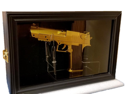 Clear Door Wood Case Cabinet Handgun Pistol Gun Lockable Display Rack ...