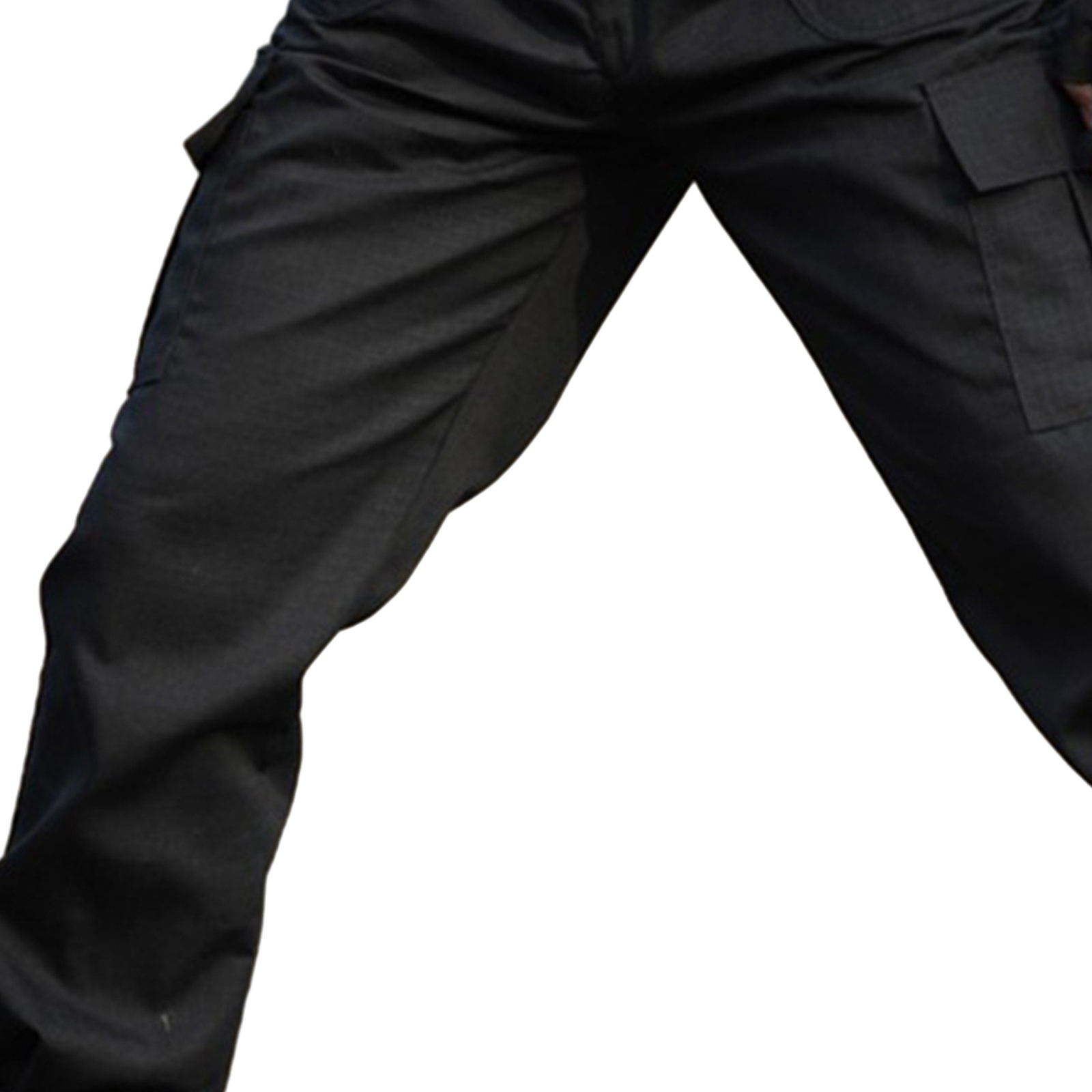 Solid Color Pants Secure Pocket Men Trousers Durable Men's Cargo with ...