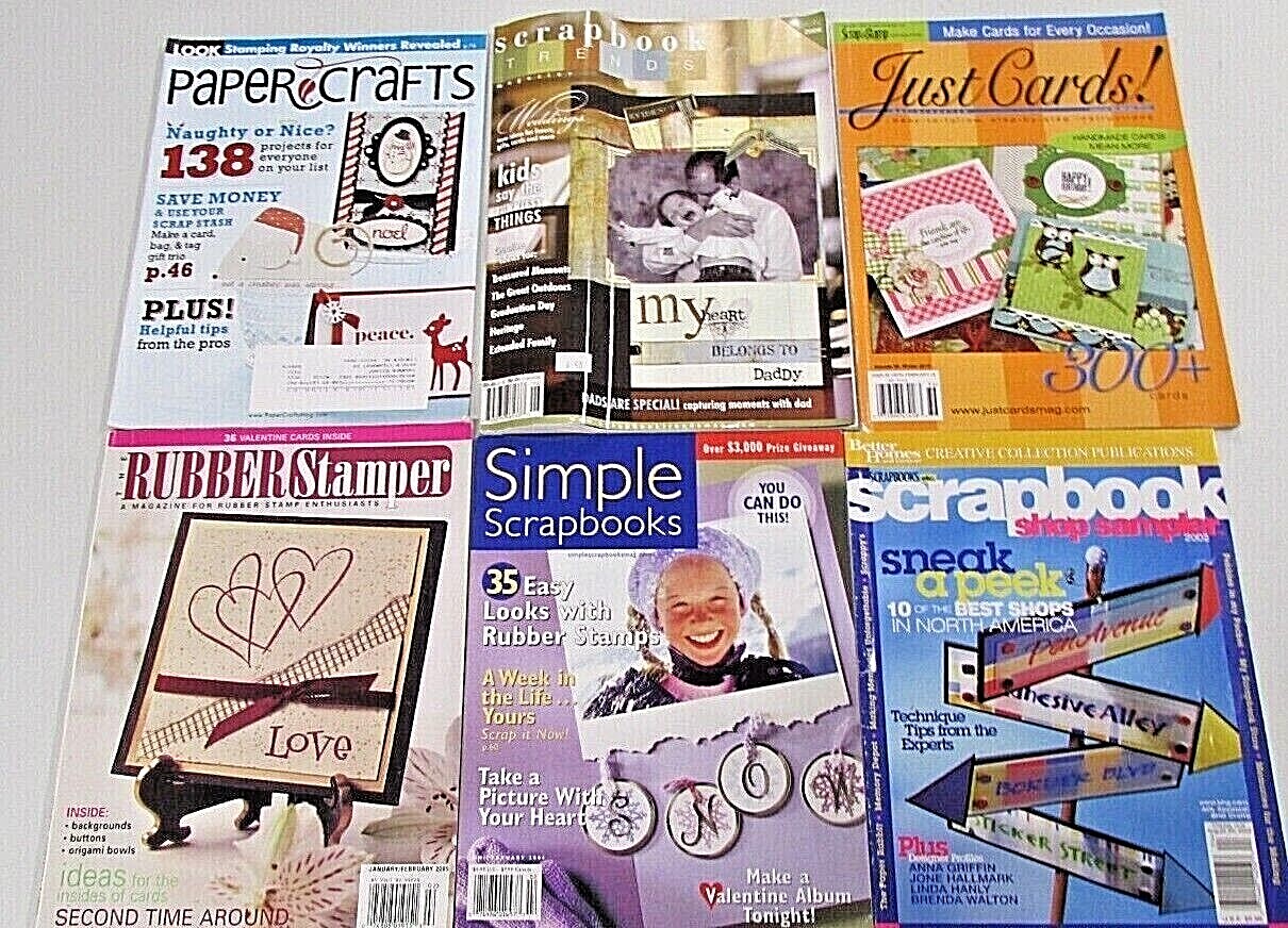 Lot of 6 Scrapbooking magazines Simple Just Cards Trend BHG Rubber ...