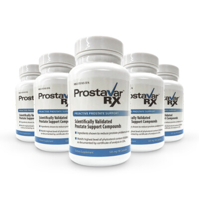 PROSTAVAR RX - 5 Bottles - Proactive Prostate Support - MFG Direct ...