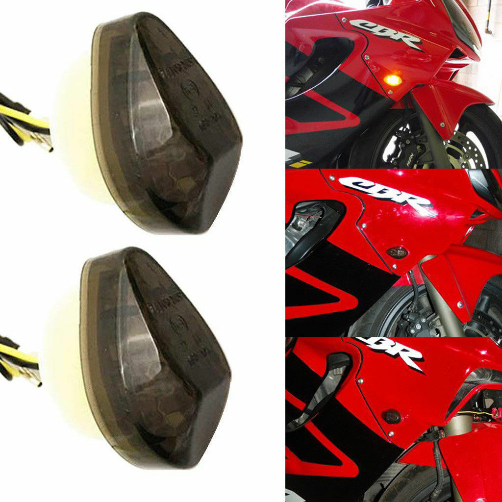 LED Flush Mount Front Turn Signals Light For Honda CBR 600RR 1000RR ...