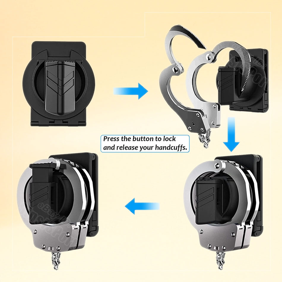 Handcuff Holster Fit ASP S&W CTS Hiatt Peerless Hinged Chicago Chain ...