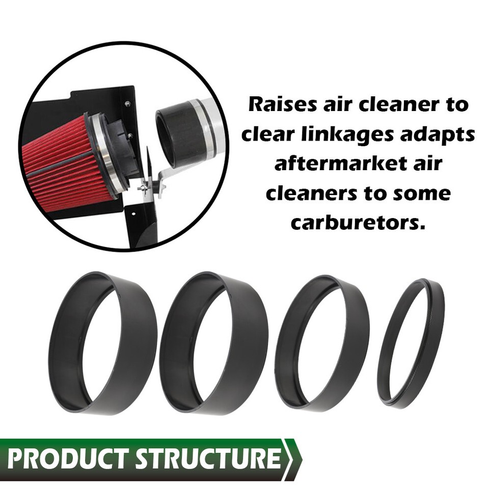 1/2"-2" 4 Pack Risers Air Cleaner Spacer Fit For Edelbrock Holley ...