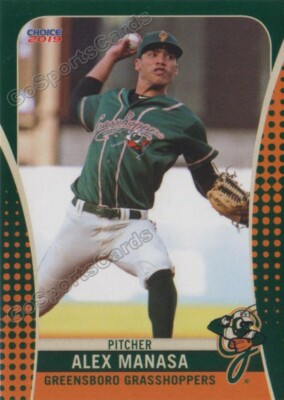 2019 Greensboro Grasshoppers Alex Manasa RC Rookie Pittsburgh Pirates ...