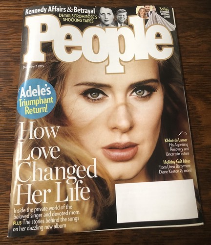December 7, 2015 PEOPLE MAGAZINE - Cover: Adele | eBay