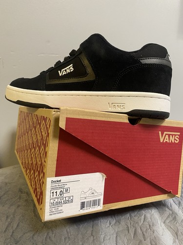 VANS Docket Size 11 Old School Skate Shoe Puffy Tongue Black/White | eBay
