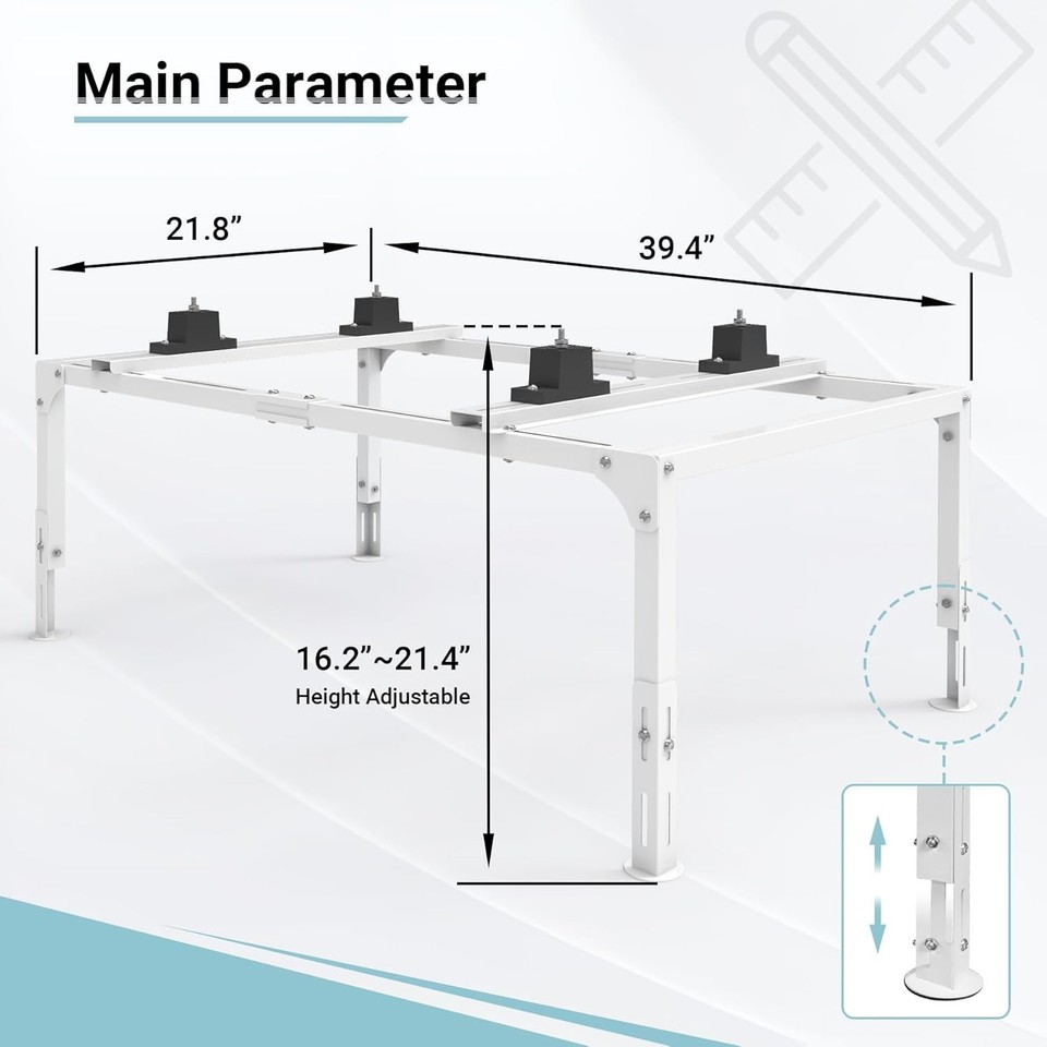 Mini Split Ground Stand Adjustable Anti-Vibration Mini Split Stand W ...