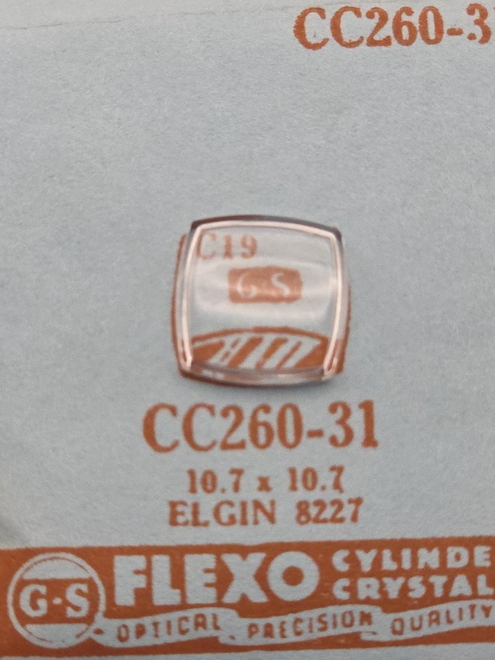 G-S Watch Crystal CC260-31 Elgin 8227 10.7X10.7 | eBay