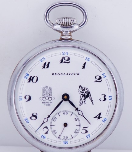 Antique Award Pocket Watch for 1936 Berlin Olympic Game Wrestling Prize ...