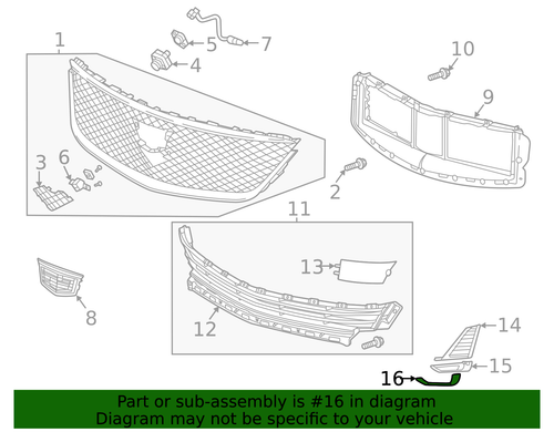 Genuine GM Front Driver Side Fog Lamp Bezel Insert 84517528 | eBay