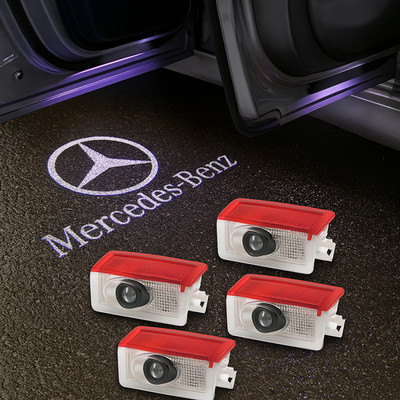4x Car Door LED Projector Welcome Light For Mercedes E GLC GLE GLS GLA ...