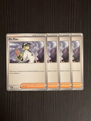 4x N's Plot 083/086 Pokémon Sv: Black Bolt Regular Playset | eBay