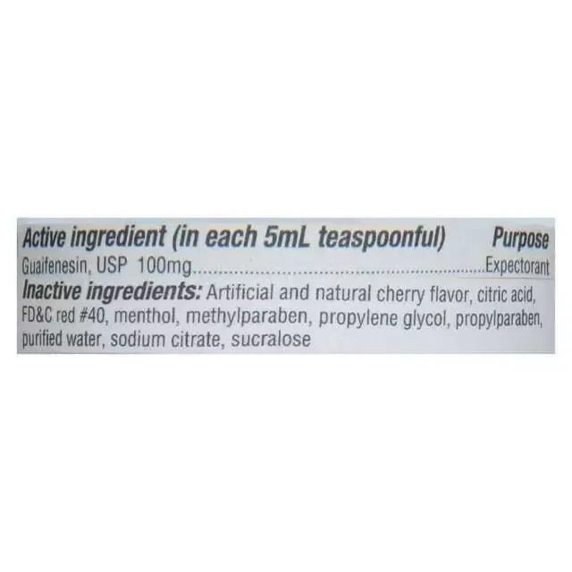 Rugby Chest Congestion Relief Liquid Guaifenesin Oral Solution 100 mg ...