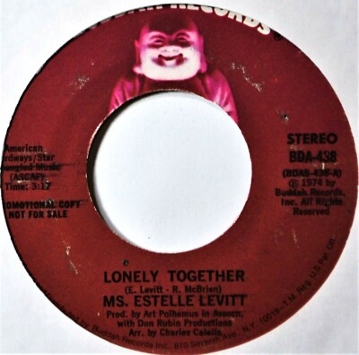Ms Estelle Levitt Lonely Together Pop Rock NM DJ 45 7" Vinyl -Check ...
