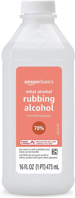 70% Ethyl Rubbing Alcohol First Aid Antiseptic, Unscented, 16 Fluid ...