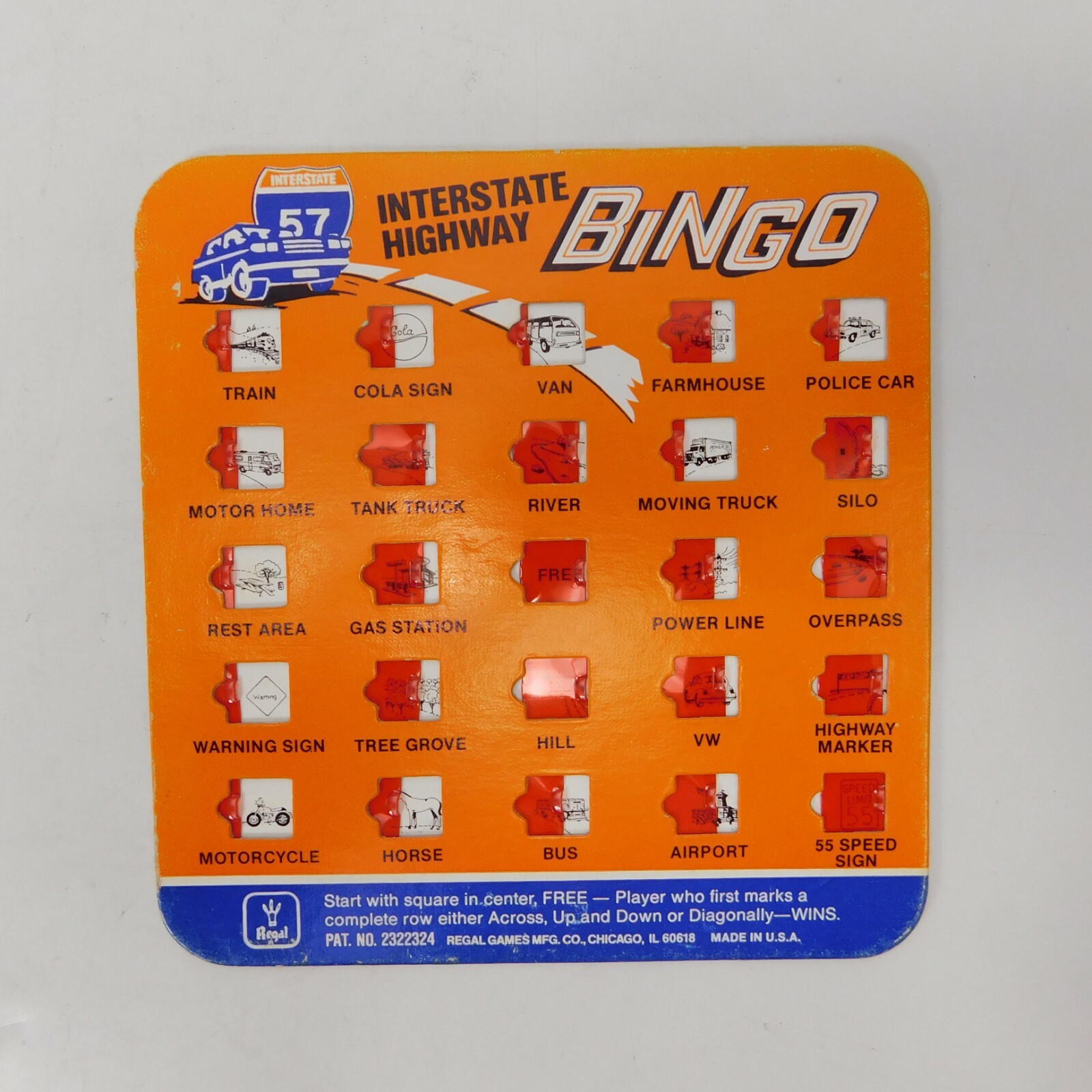 Regal AUTO BINGO Cards - Interstate Highway Games Vintage Lot of 4 For ...