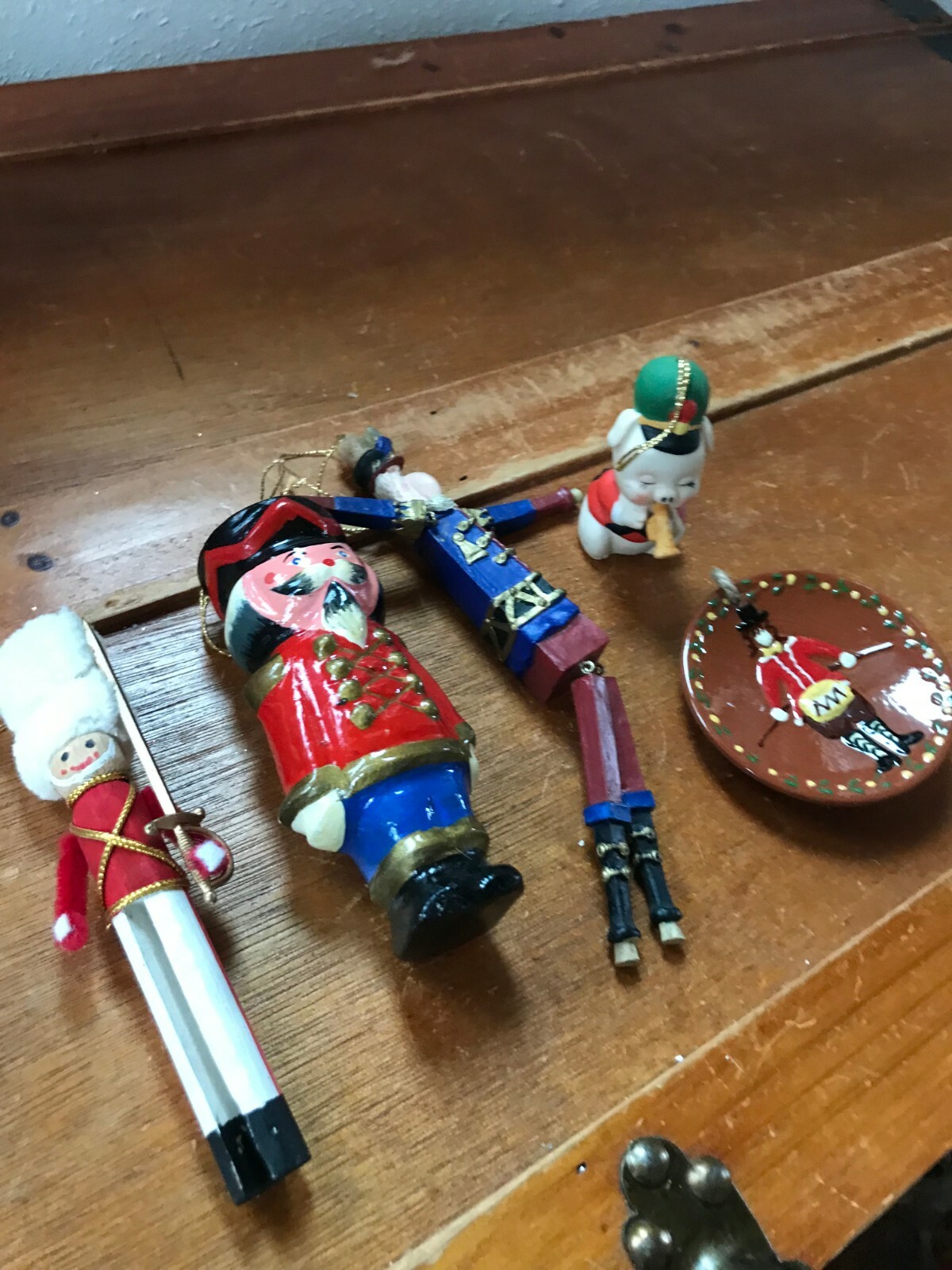 Lot of 5 Handmade Clothespin Nutcracker Resin Soldier Christmas Tree ...