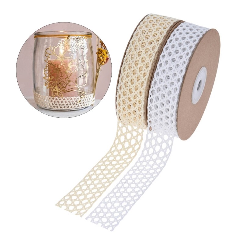 Decorative Ribbon Eyelet Lace Ribbons Roll for DIY Scrapbooking Dollies ...