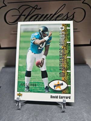 2002 Upper Deck UD Authentics Rookies David Garrard card #117 #0833/ ...