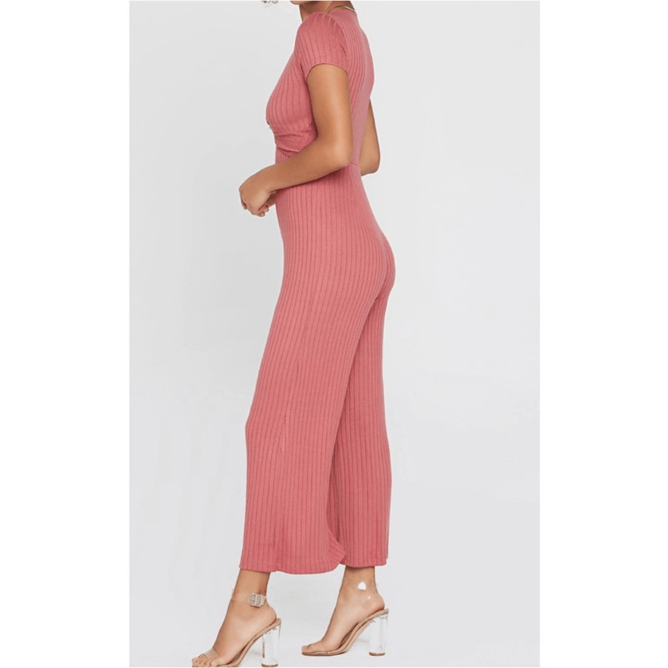 NWT L*Space Ribbed Jasmine Jumper Pink Jumpsuit / Romper, Size XS | eBay