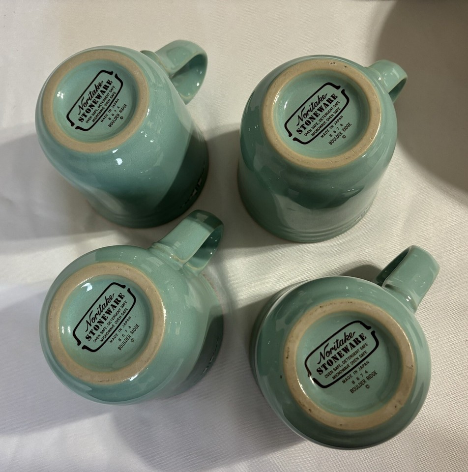Noritake Stoneware Mug Boulder Ridge 8674 Lot Of 4 Made In Japan ...