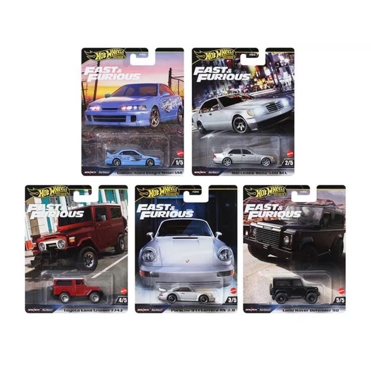 Hot Wheels 2024 Premium Fast & Furious G Case, Set of 5 Cars, HNW46 ...