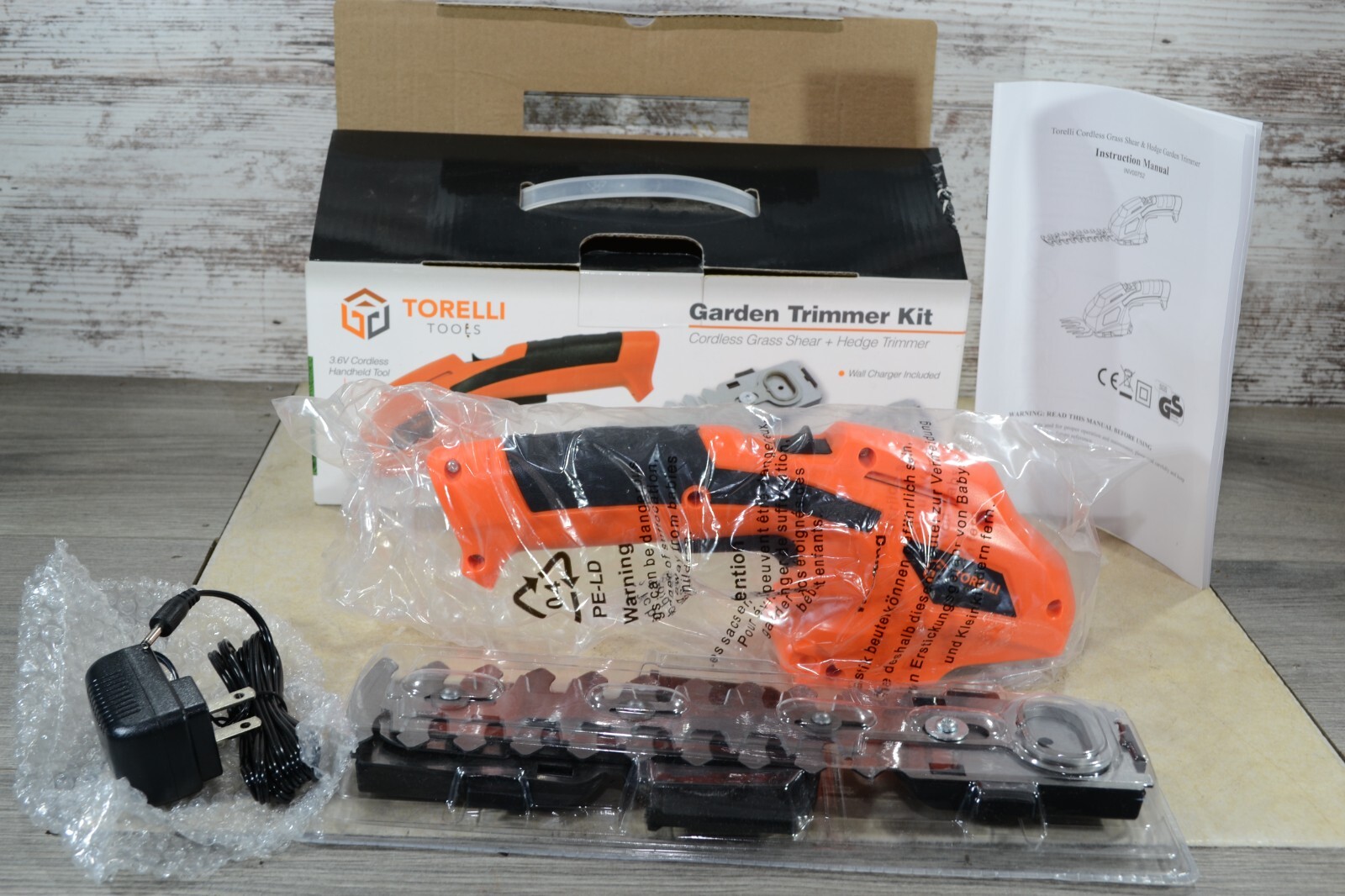 Torelli Tools Cordless Garden Grass Shear Hedge Trimmer 3.6 Volt ...