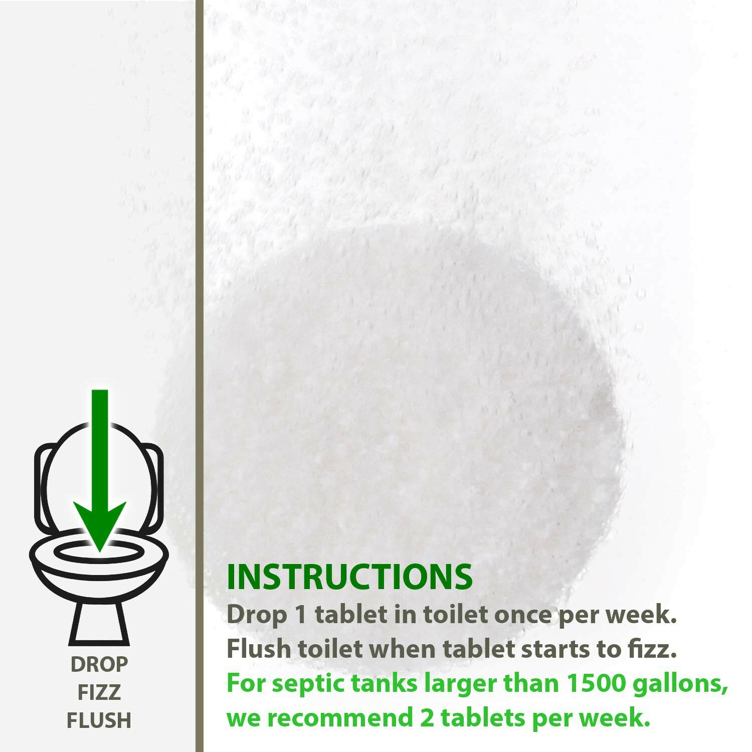 52 Weekly Septic Tank Treatment FIZZ Tablets – Easy Flush Bio Toilet ...