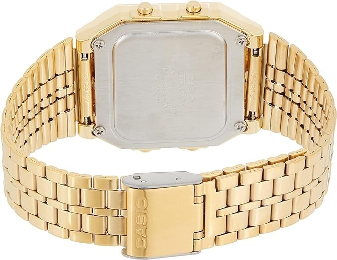 Gold-Tone Casio World Time Stainless Steel Watch A500WGA-1 | eBay
