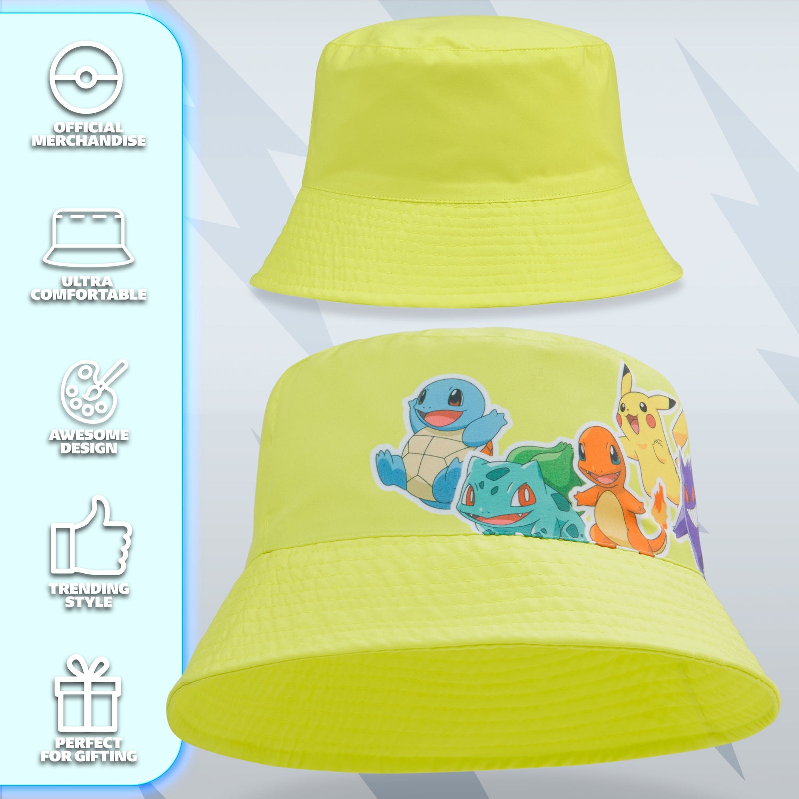 Pokemon Bucket Hat for Boys & Girls, Summer Accessories, Pokemon Gifts ...
