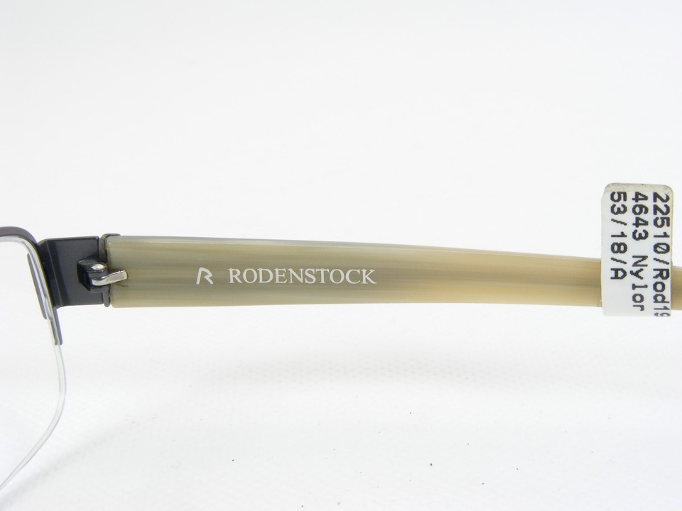 RODENSTOCK R 4643 A GUNMETAL /BLACK /HORN EYEGLASSES GLASSES FRAME 53 ...